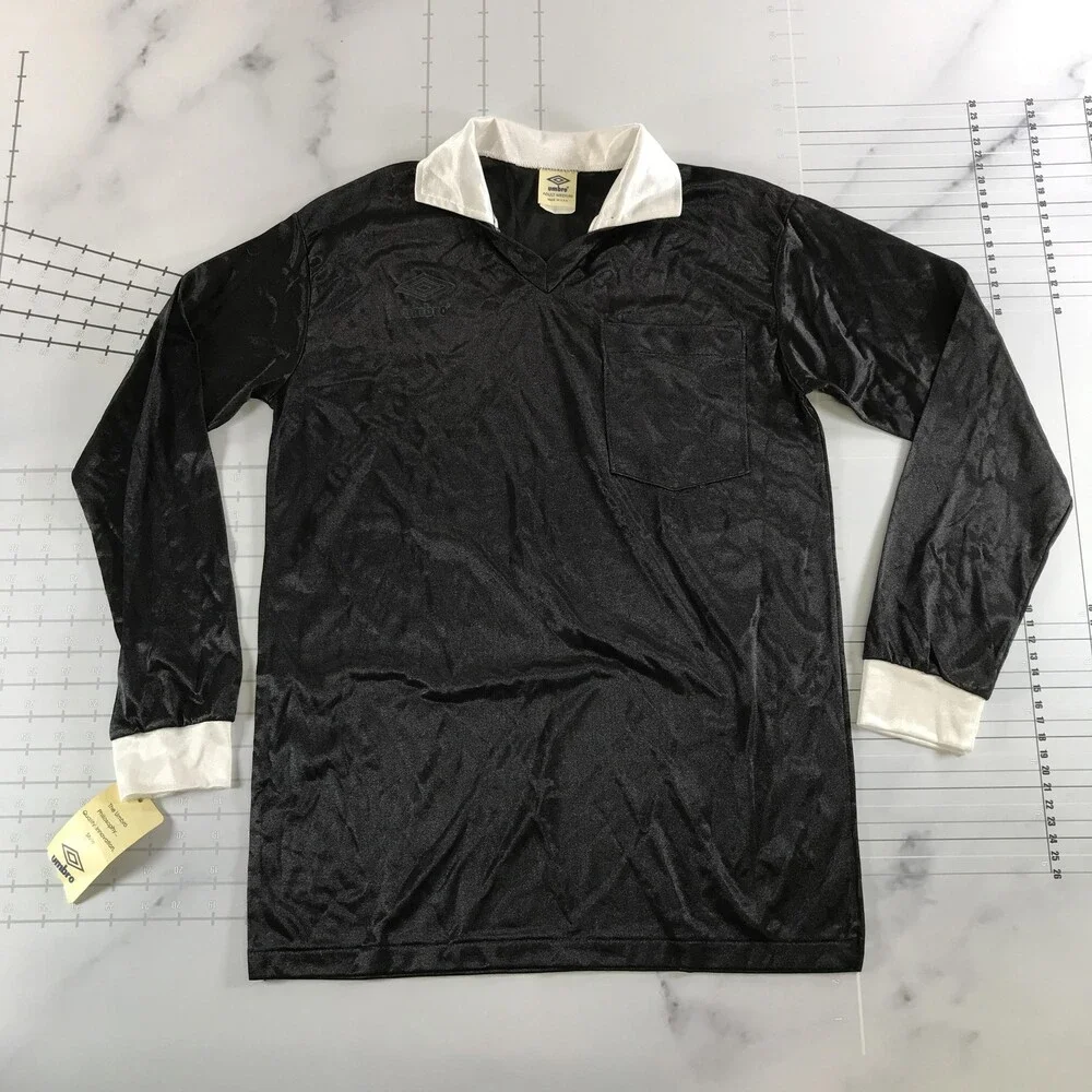 Umbro | Shirts | Vintage Umbro Polo Shirt Mens Medium Black Long Sleeve ...